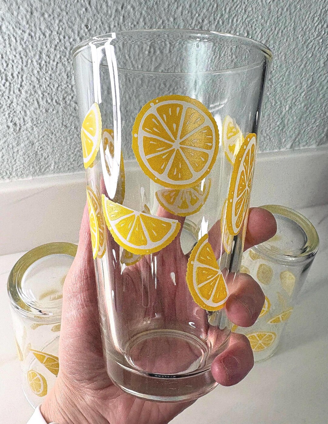Vintage Libbey Lemon Glasses, Lemonade/tea Glass, Summertime Kitchen - Etsy
