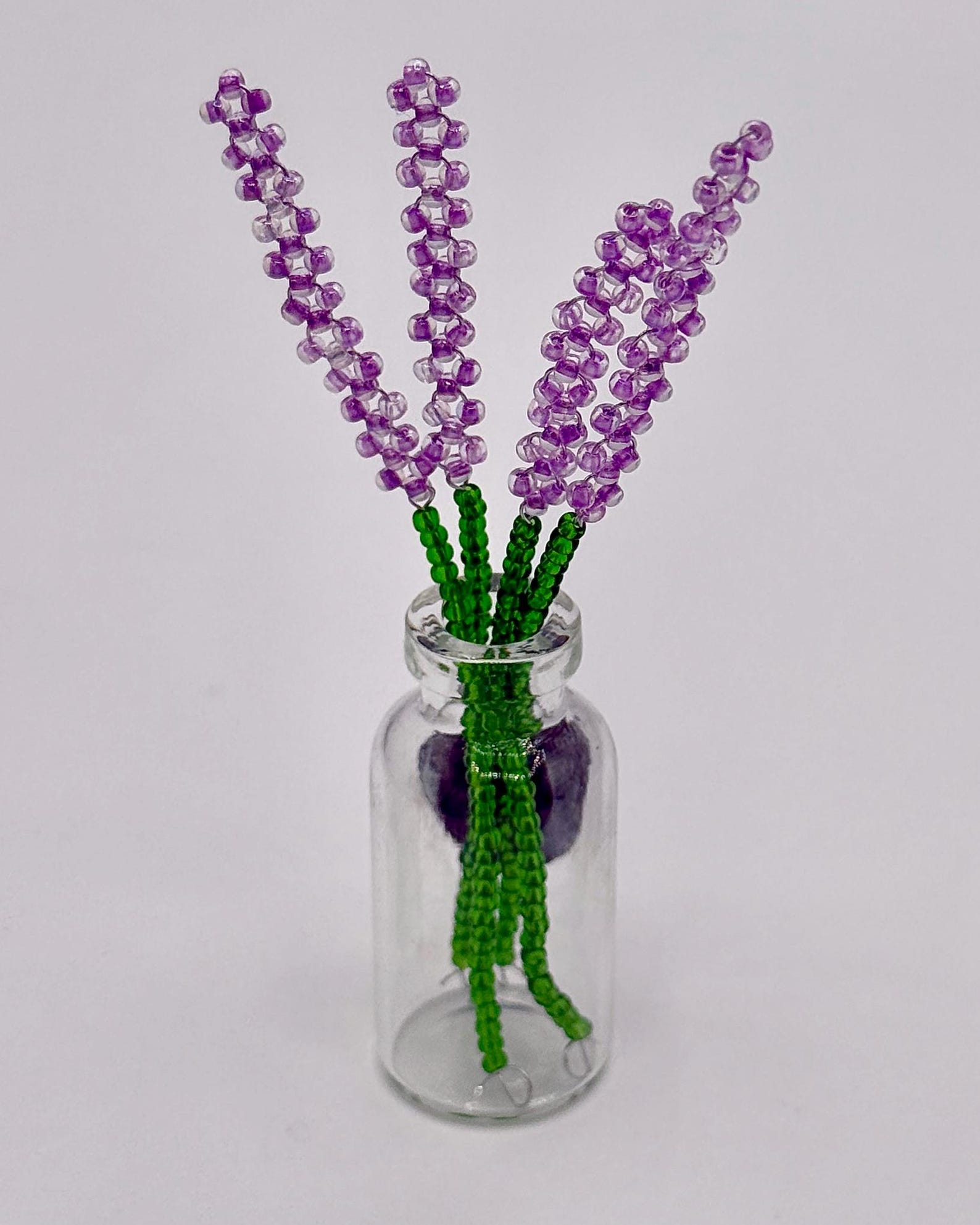 Mini Beaded Flower Bouquet: Handmade Glass Seed Bead Decor - Etsy