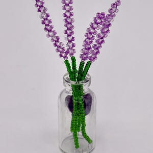 Mini Beaded Flower Bouquet: Handmade Glass Seed Bead Decor - Etsy