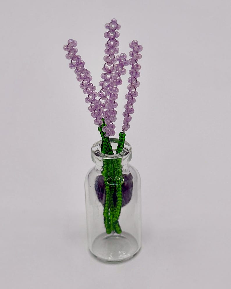 Mini Beaded Flower Bouquet: Handmade Glass Seed Bead Decor - Etsy