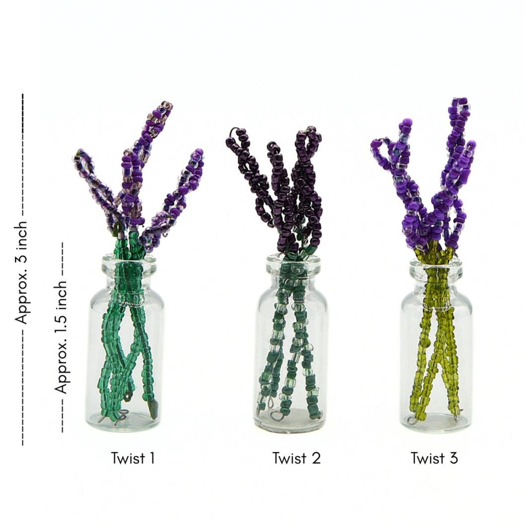 Mini Beaded Flower Bouquet: Handmade Glass Seed Bead Decor - Etsy