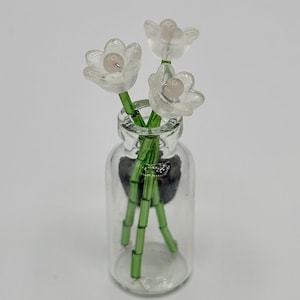 Mini Beaded Flower Bouquet: Handmade Glass Seed Bead Decor - Etsy