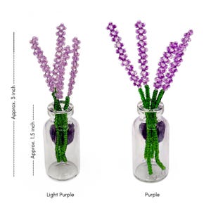 Mini Beaded Flower Bouquet: Handmade Glass Seed Bead Decor - Etsy