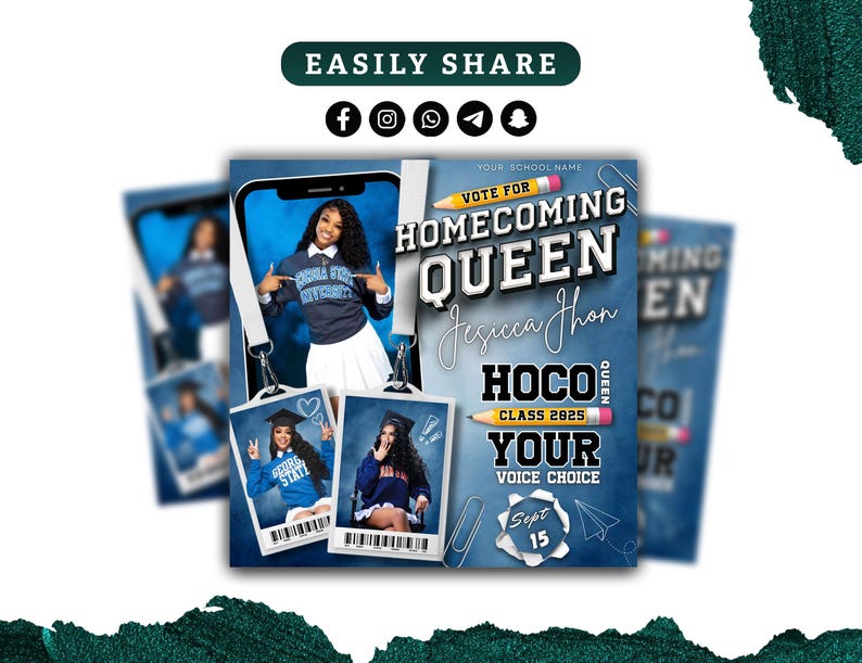 Homecoming Queen Flyer, High School Campaign Flyer, Homecoming King ...