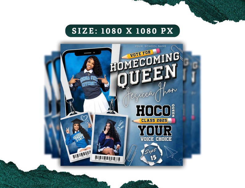 Homecoming Queen Flyer, High School Campaign Flyer, Homecoming King ...