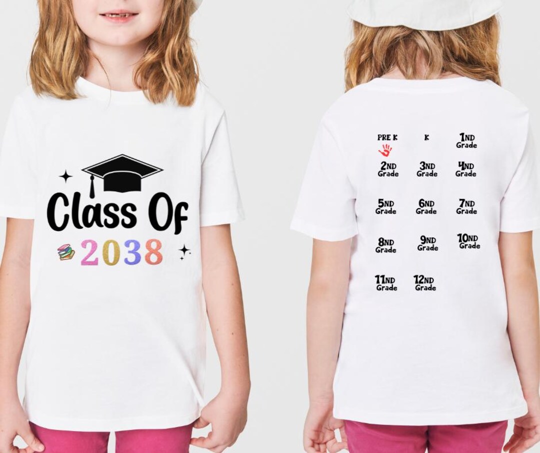Class of 2038 Grow With Me SVG, First Day Handprint School Shirt ...
