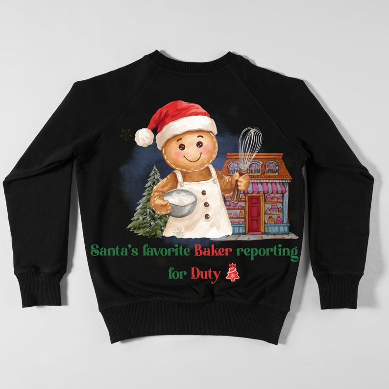 Santa’s Favourite Baker PNG | Christmas Baking Shirt Design | Holiday ...