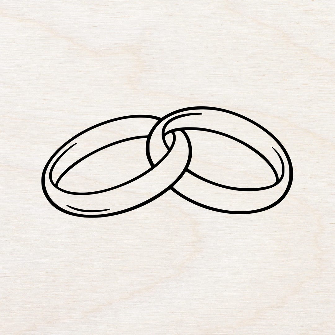 Wedding Rings SVG Interlocking Rings Love Symbol Minimalist Cricut ...