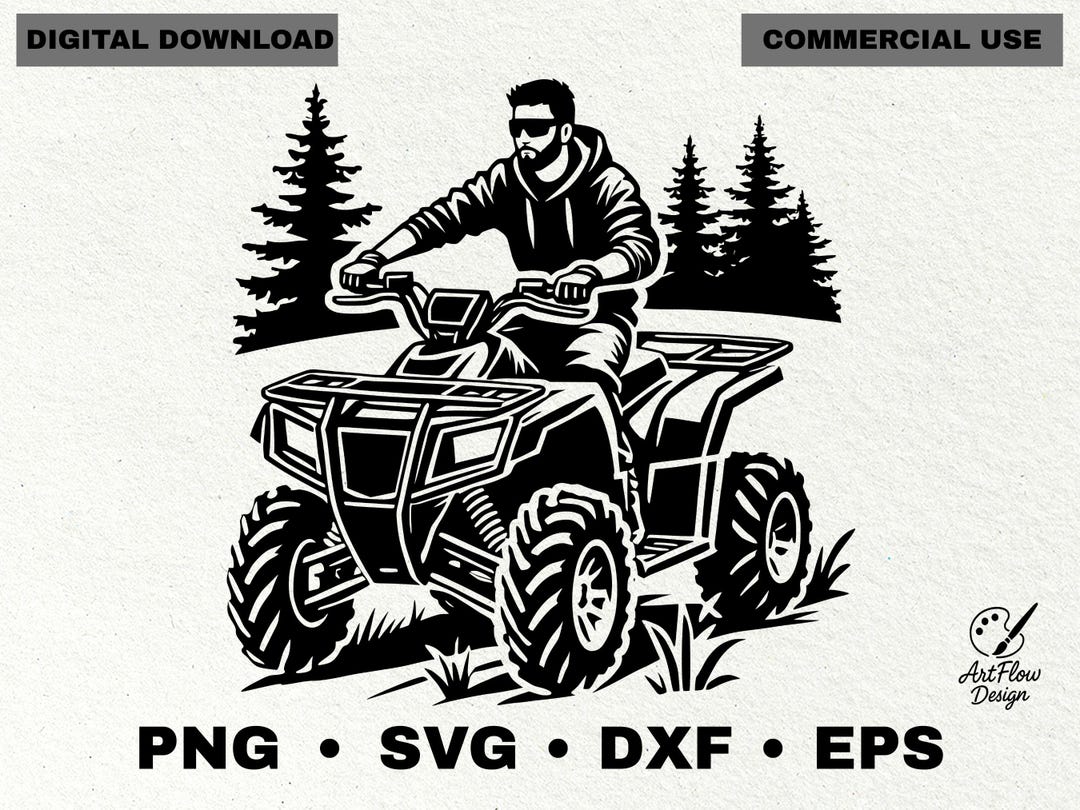 ATV Rider SVG | off Road Engraving Laser CNC Cut File (digital Download ...