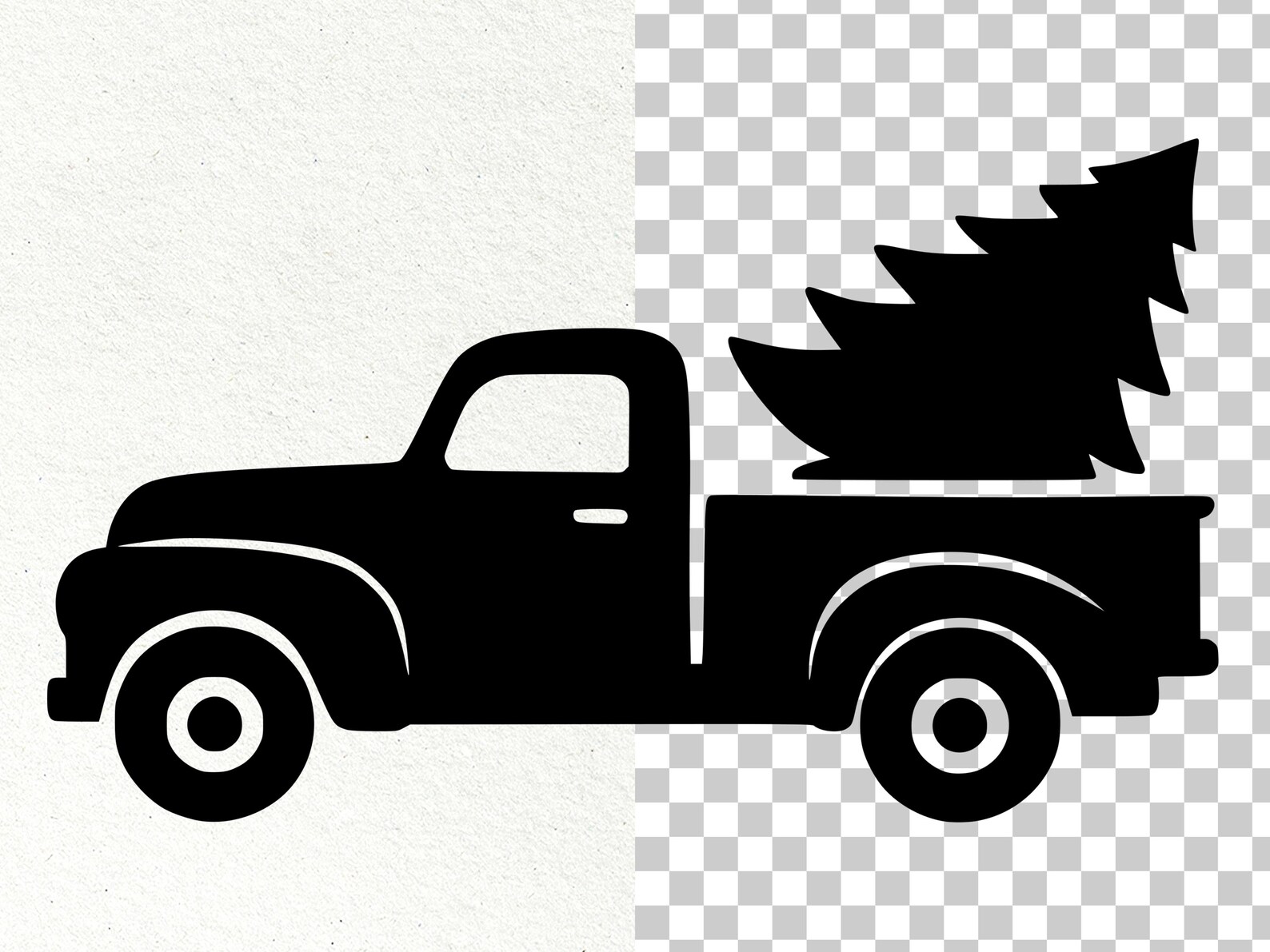 Christmas Truck With Tree (svg, Png, Eps, Dxf) (digital Download) - Etsy