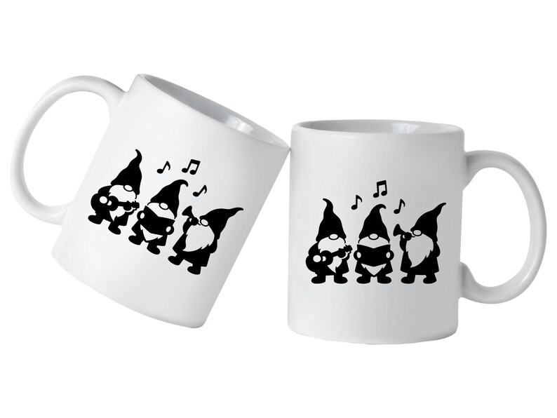 Christmas Gnome Carolers SVG, Musical Holiday Gnomes Clipart (digital ...