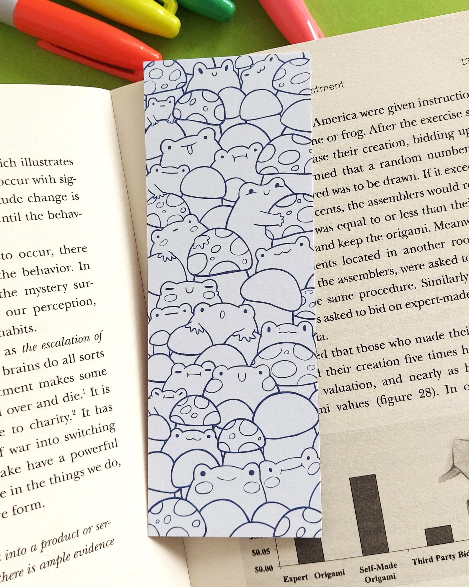 Reading Challenge Bookmark: 60 Books Tracker With Frogs & Mushrooms - Etsy
