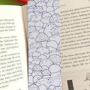Reading Challenge Bookmark: 60 Books Tracker With Frogs & Mushrooms - Etsy