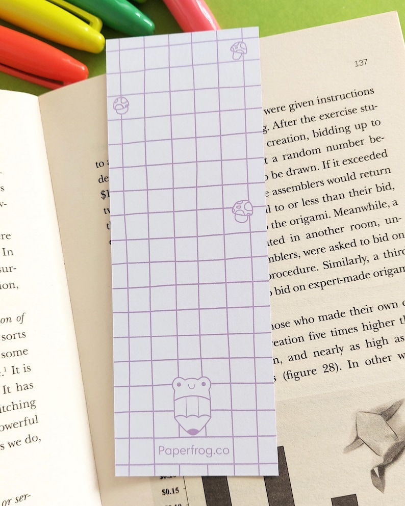 Reading Challenge Bookmark: 60 Books Tracker With Frogs & Mushrooms - Etsy