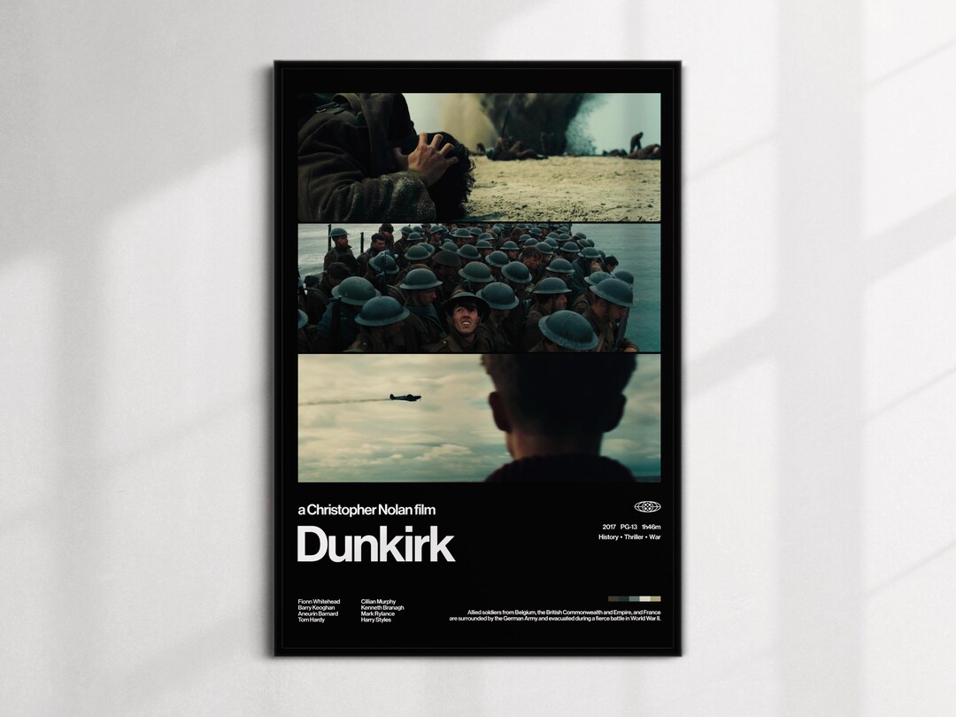 Dunkirk Movie Poster | Modern Wall Art, Christopher Nolan War Film (PDF ...