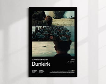 Dunkirk Movie Poster | Modern Wall Art, Christopher Nolan War Film (PDF ...