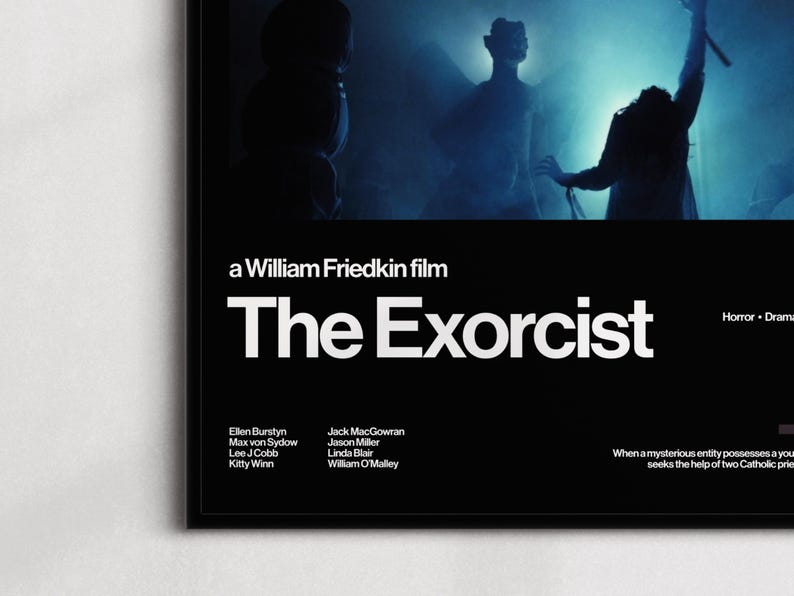 The Exorcist Movie Poster | Modern Wall Art, Horror Supernatural Film ...