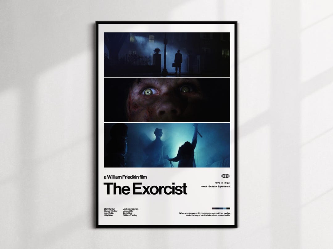 The Exorcist Movie Poster | Modern Wall Art, Horror Supernatural Film ...