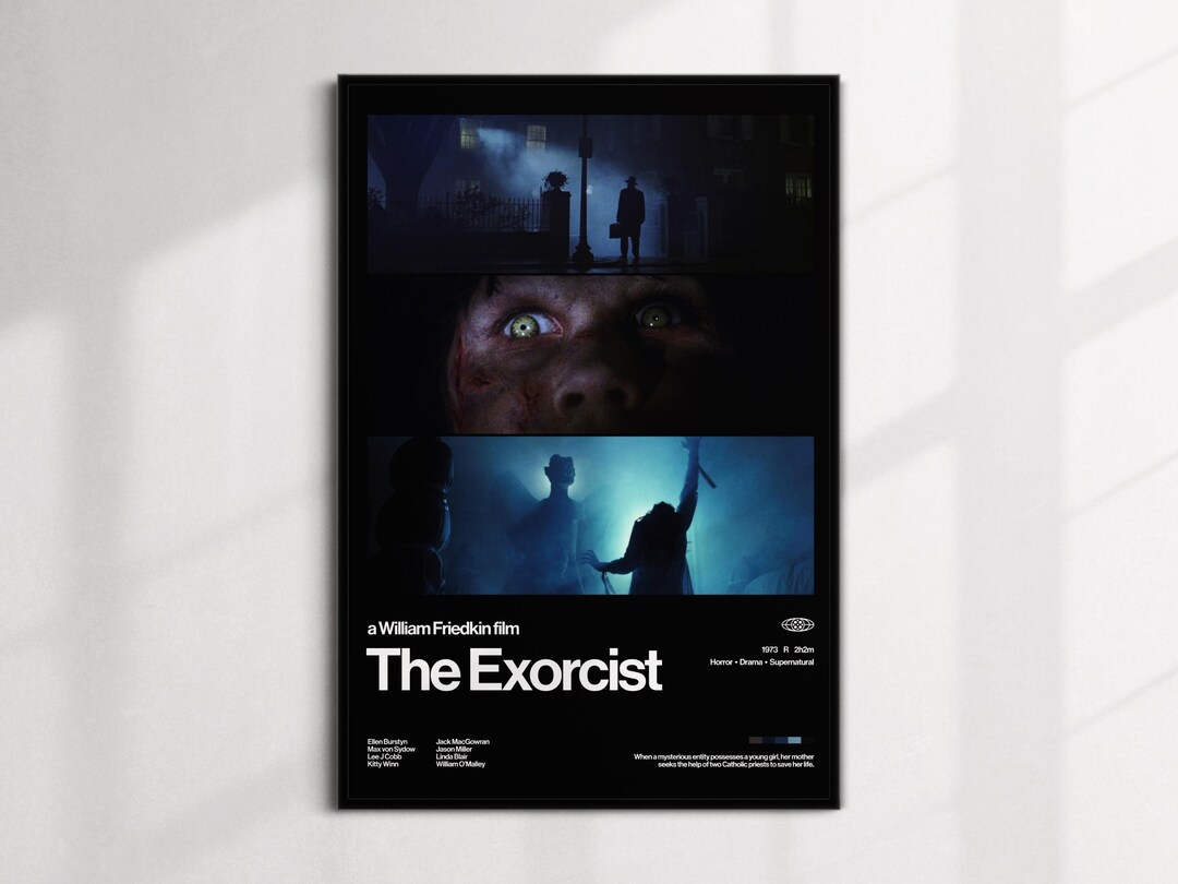 The Exorcist Movie Poster | Modern Wall Art, Horror Supernatural Film ...