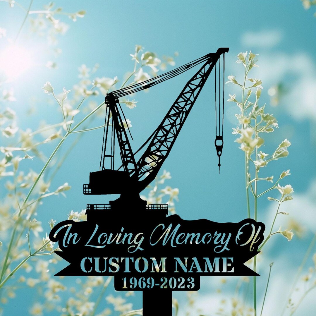 Personalized Semi Truck Memorial Stake, Custom Trucker Grave Marker ...