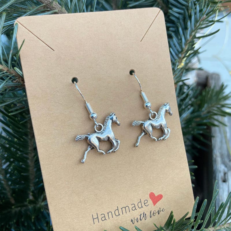 Dangling Horse Earings - Etsy