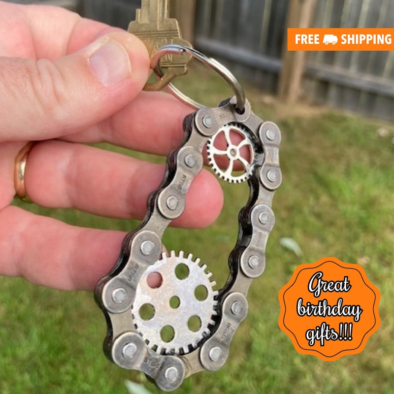 Bicycle Chain Keychain - Etsy
