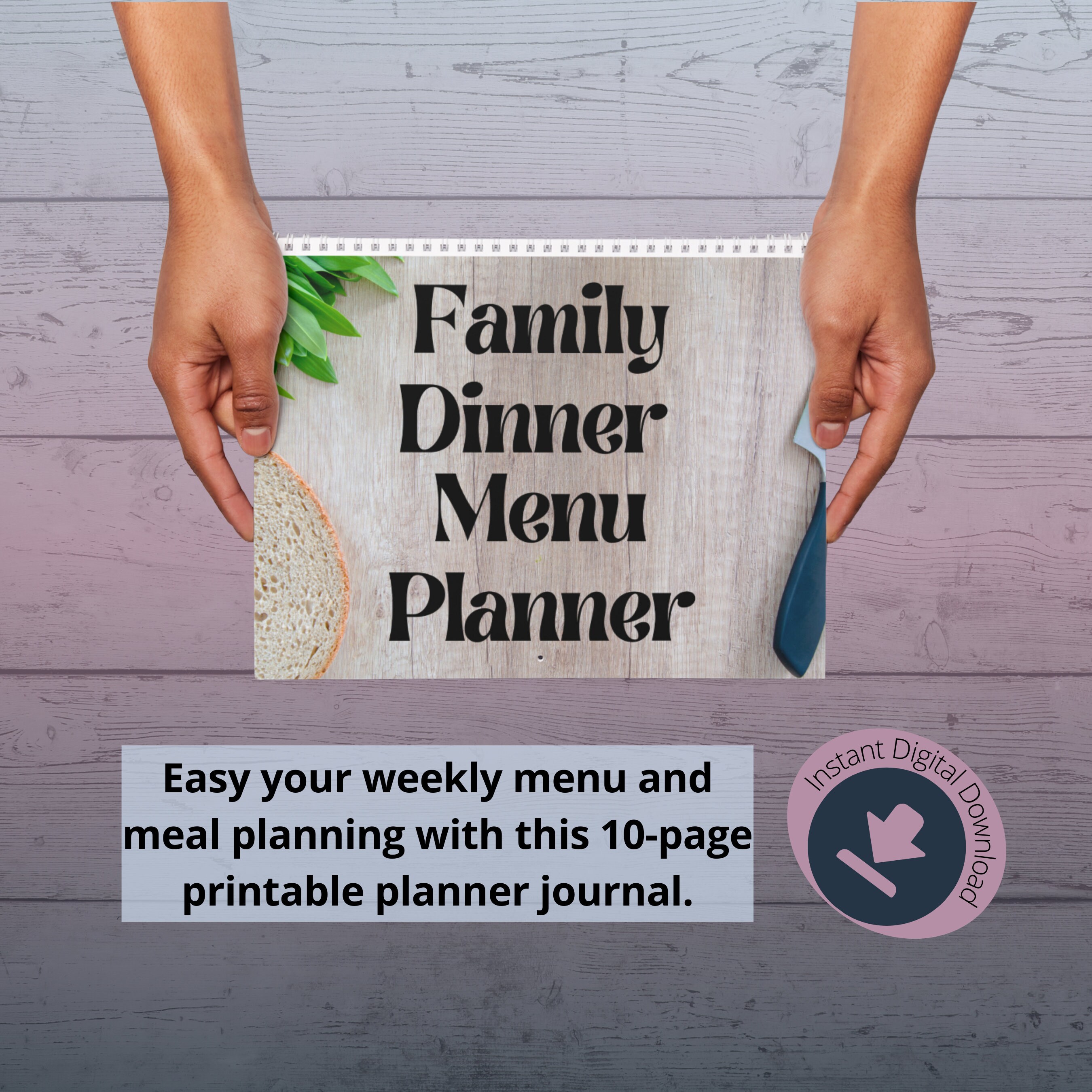 Family Menu Planner Menu Planning Family Dinner Notebook With Shopping ...