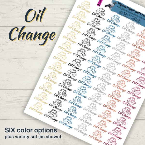Custom Oil Change Stickers - Etsy