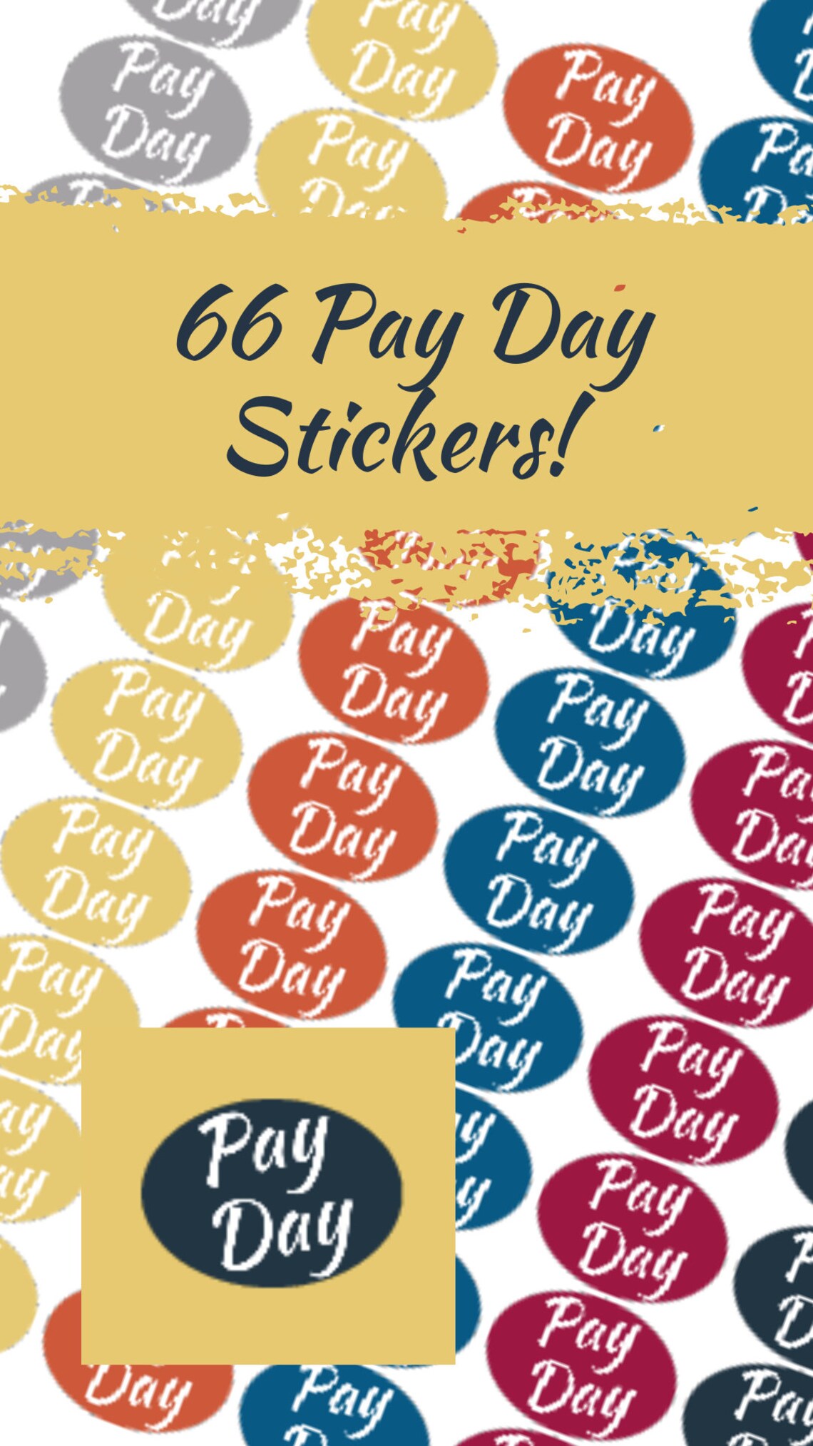 Payday Reminder Sticker Sheet, Functional Planner Sticker Sheets, Great ...