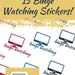 Binge Watching Tracker Icon Stickers Functional Planner Sticker Sheets ...