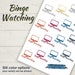 Binge Watching Tracker Icon Stickers Functional Planner Sticker Sheets ...