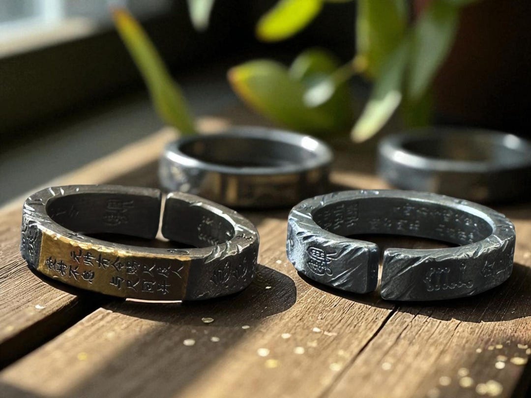 Handmade Consecrated Tianpeng Ruler Taoist Protection Rings Set ...
