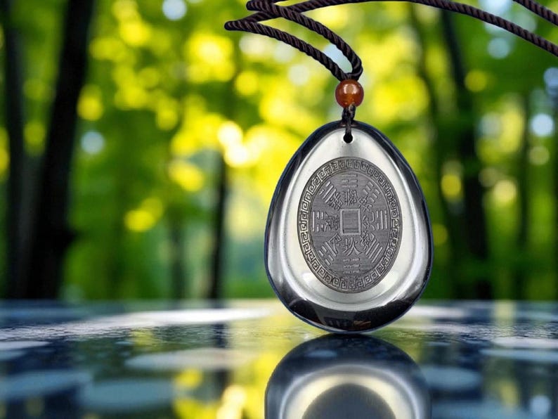 Meteorite Taoist Protection Pendant – Handcrafted Celestial Amulet ...