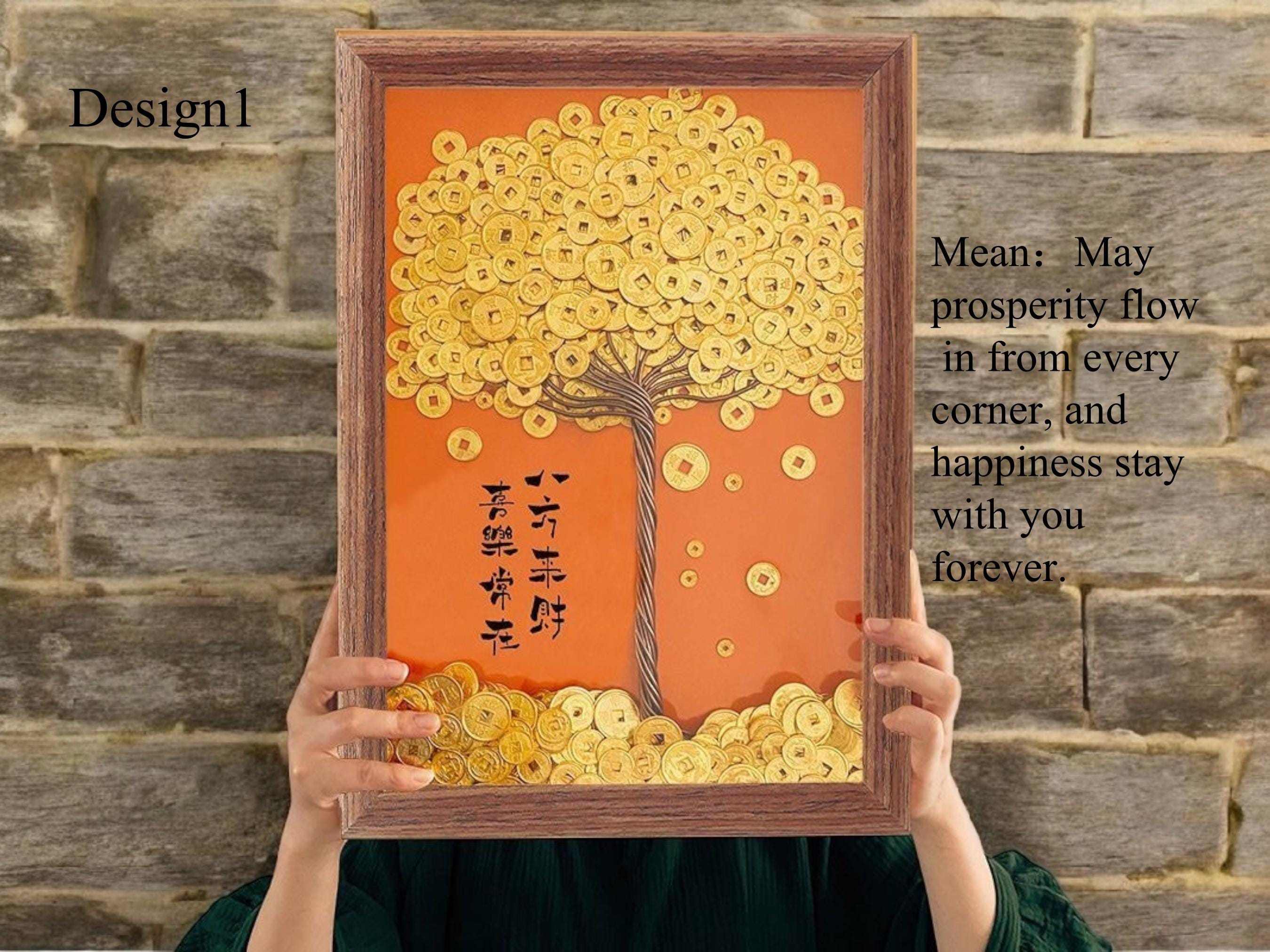 Chinese Money Tree Frame – Feng Shui Wealth Art, Prosperity Gift ...