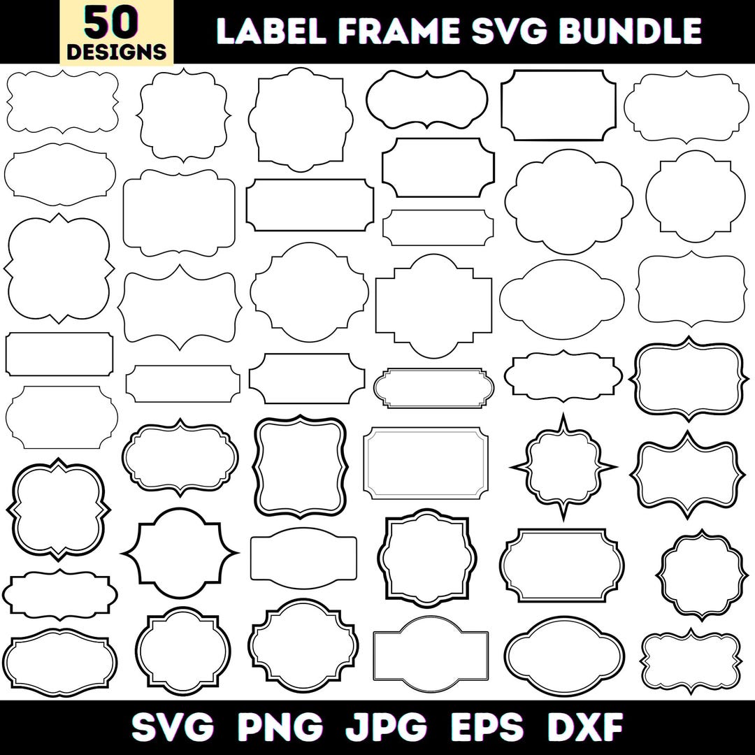 Classic Frames Svg Bundle, Labels Svg Png, Label Borders Svg ...
