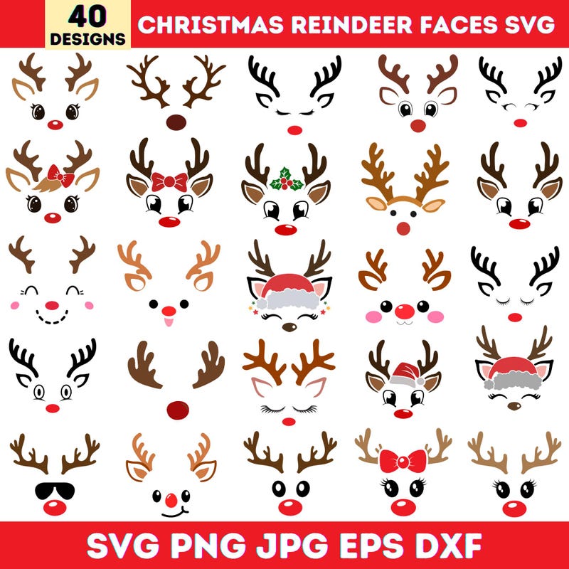 Reindeer Faces 2025 - Etsy UK