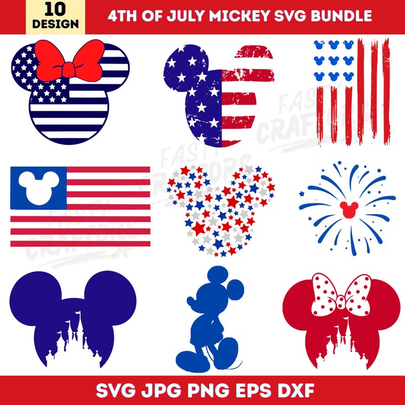 4th of July Mickey - Etsy