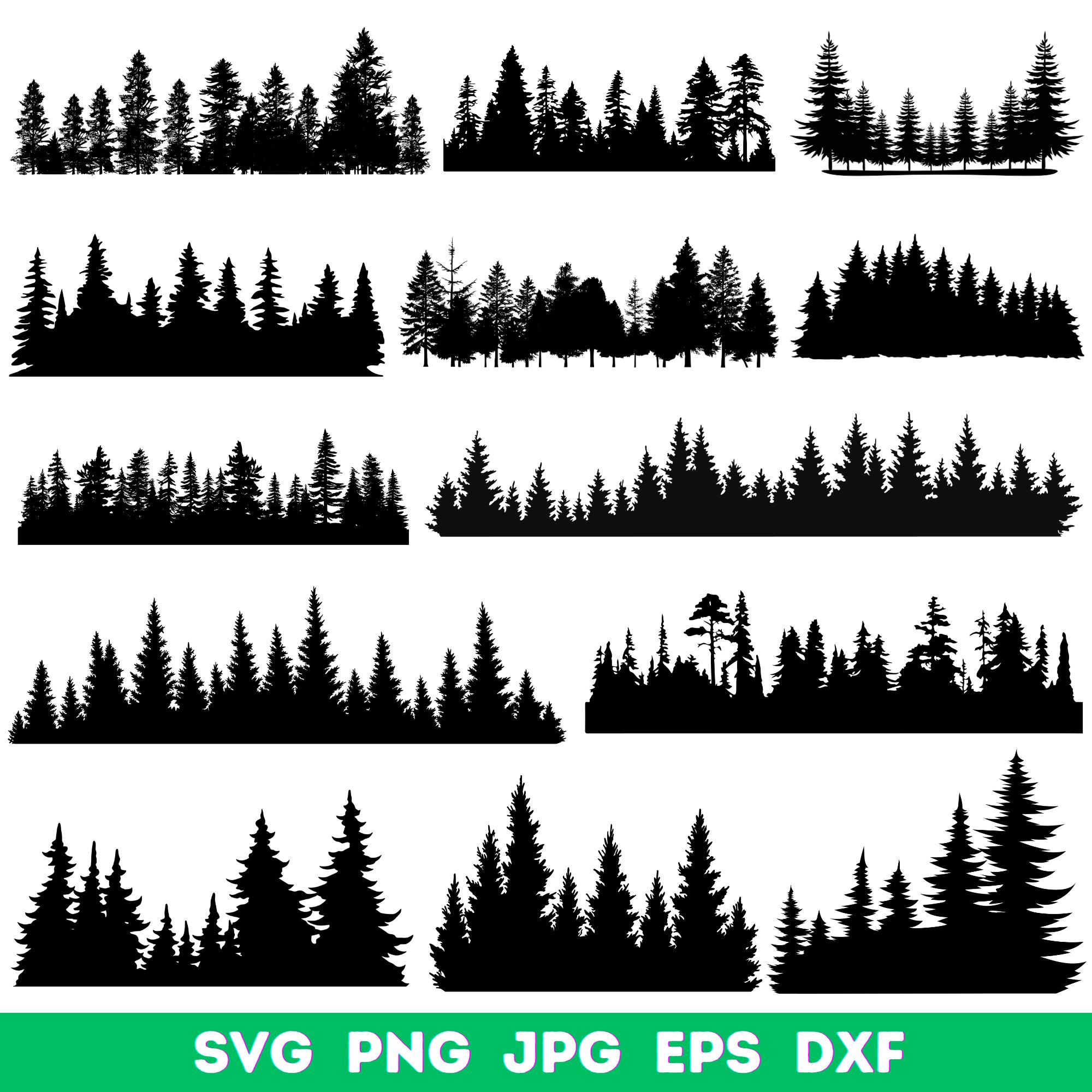 55 Mountain Forest Svg Bundle, Forest Tree Svg, Forest Tree Png, Palm ...