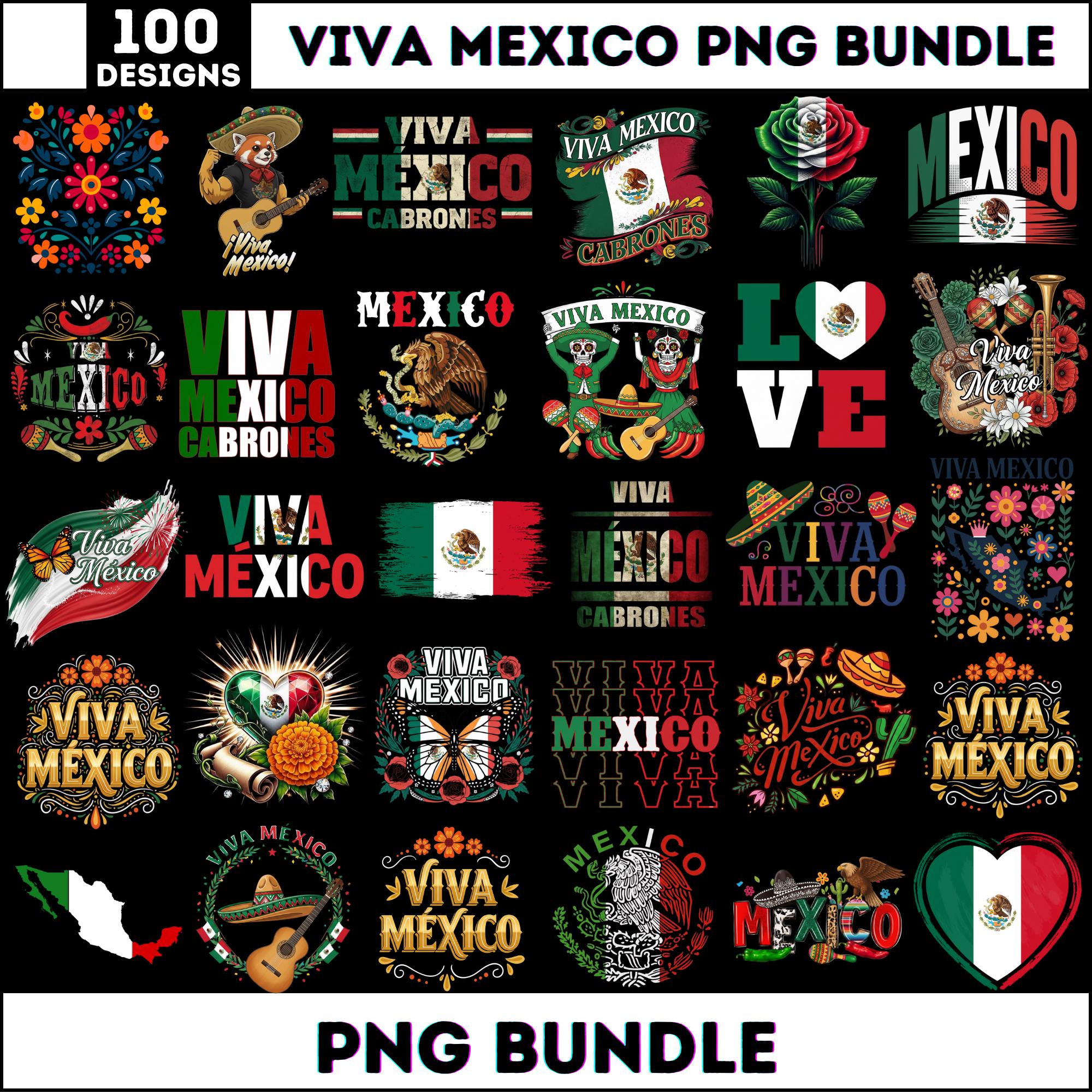 100 Viva Mexico Png Bundle, Mexican Independence Day, Clipart, Cinco De ...