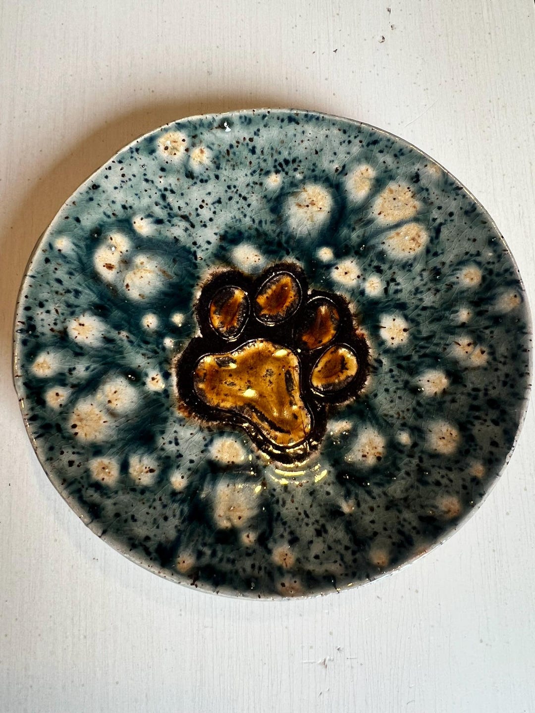 Handmade Ceramic Paw Print Dish – Pet Lover Gift, Ring Holder, Trinket ...