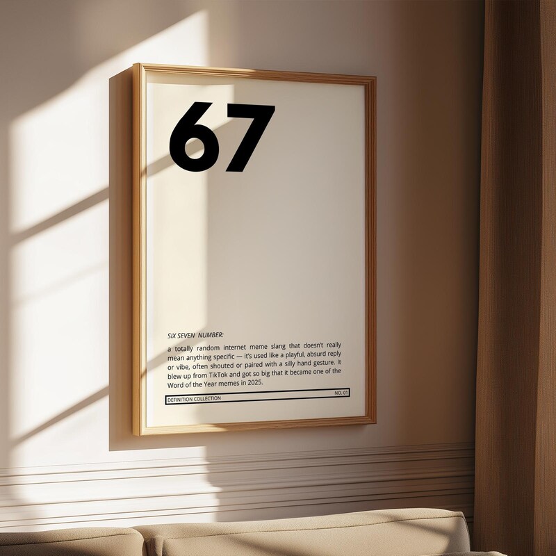 67 Brainrot Poster - Etsy