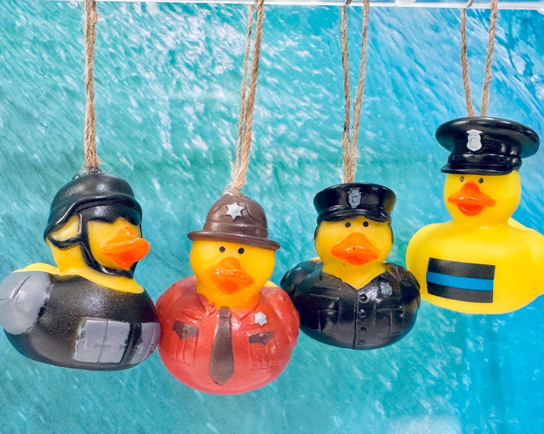 Police Rubber Duck With Tag, Custom Thank You Gift, Cruise Ducks, Jeep ...