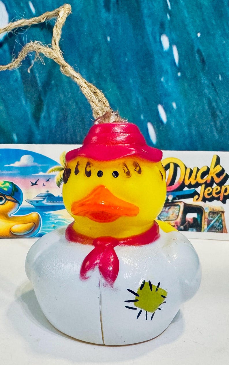 Scarecrow Rubber Duck With Tag, Personalized Gift, Farmhouse Decor ...