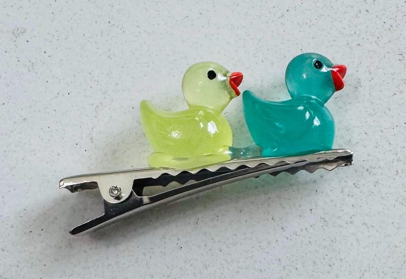 Glow in the Dark Duck Hair Clip, Duck Accessories, Cruise Duck Decor ...