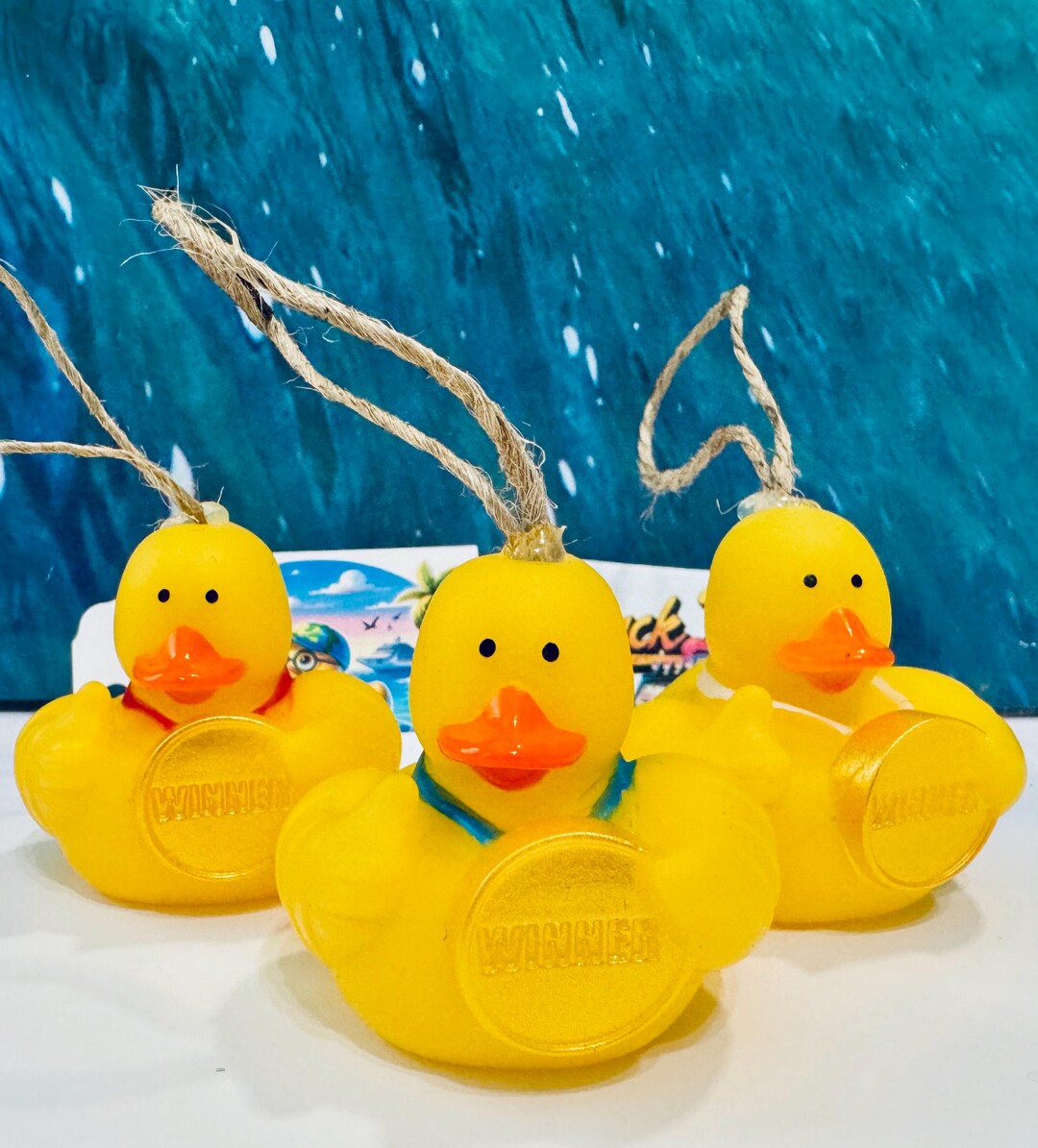 Gold Metal Rubber Ducks, Winner Rubber Duckies, Custom With Tag, Cruise ...