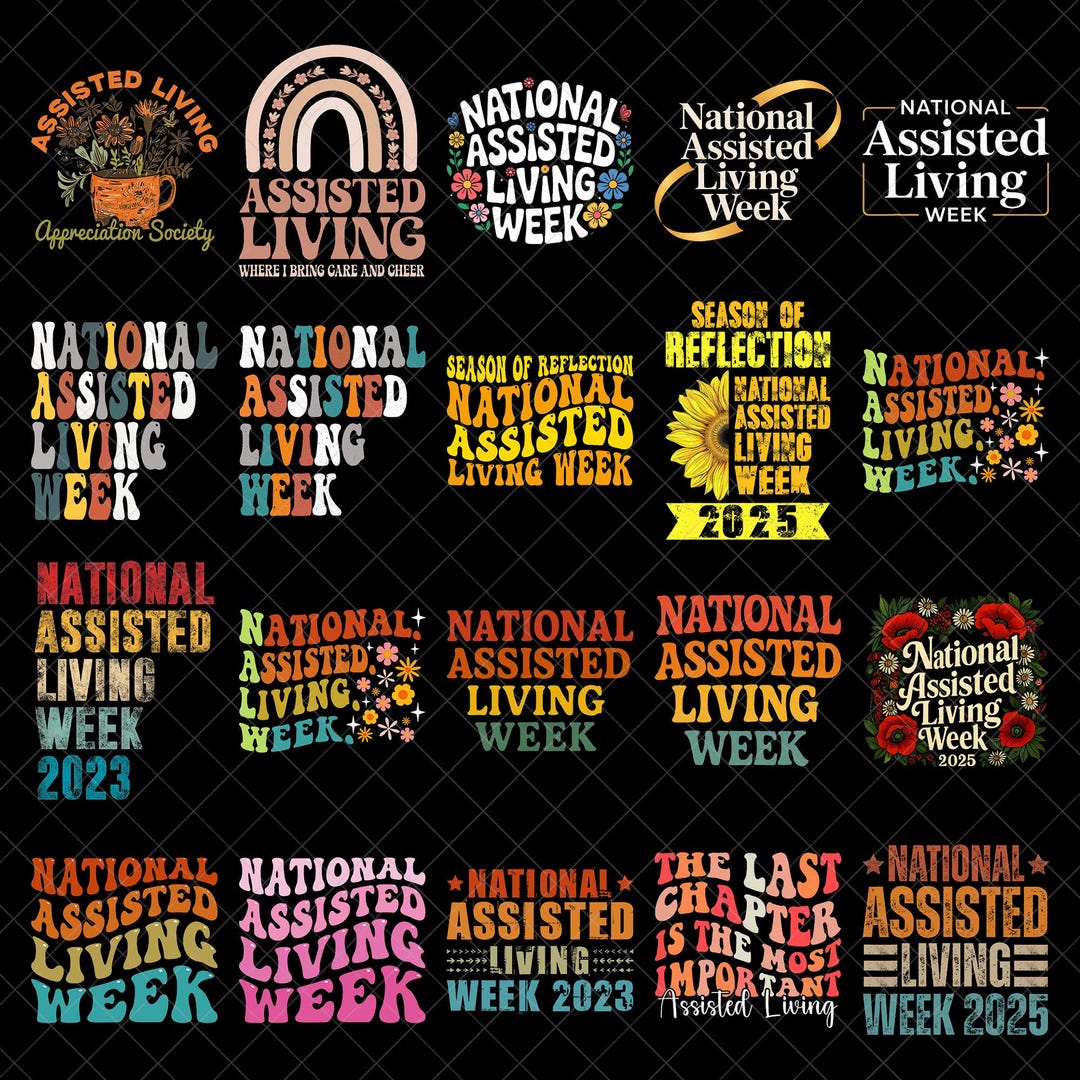 National Assisted Living Week Png Bundle, Senior Care Appreciation Png ...
