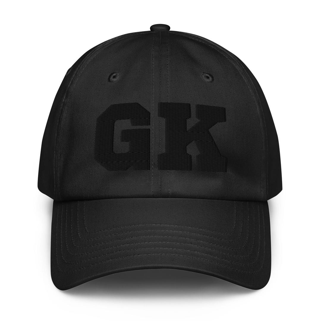 GK Goalkeeper Soccer Black on Black Under Armour® Dad Hat - Etsy
