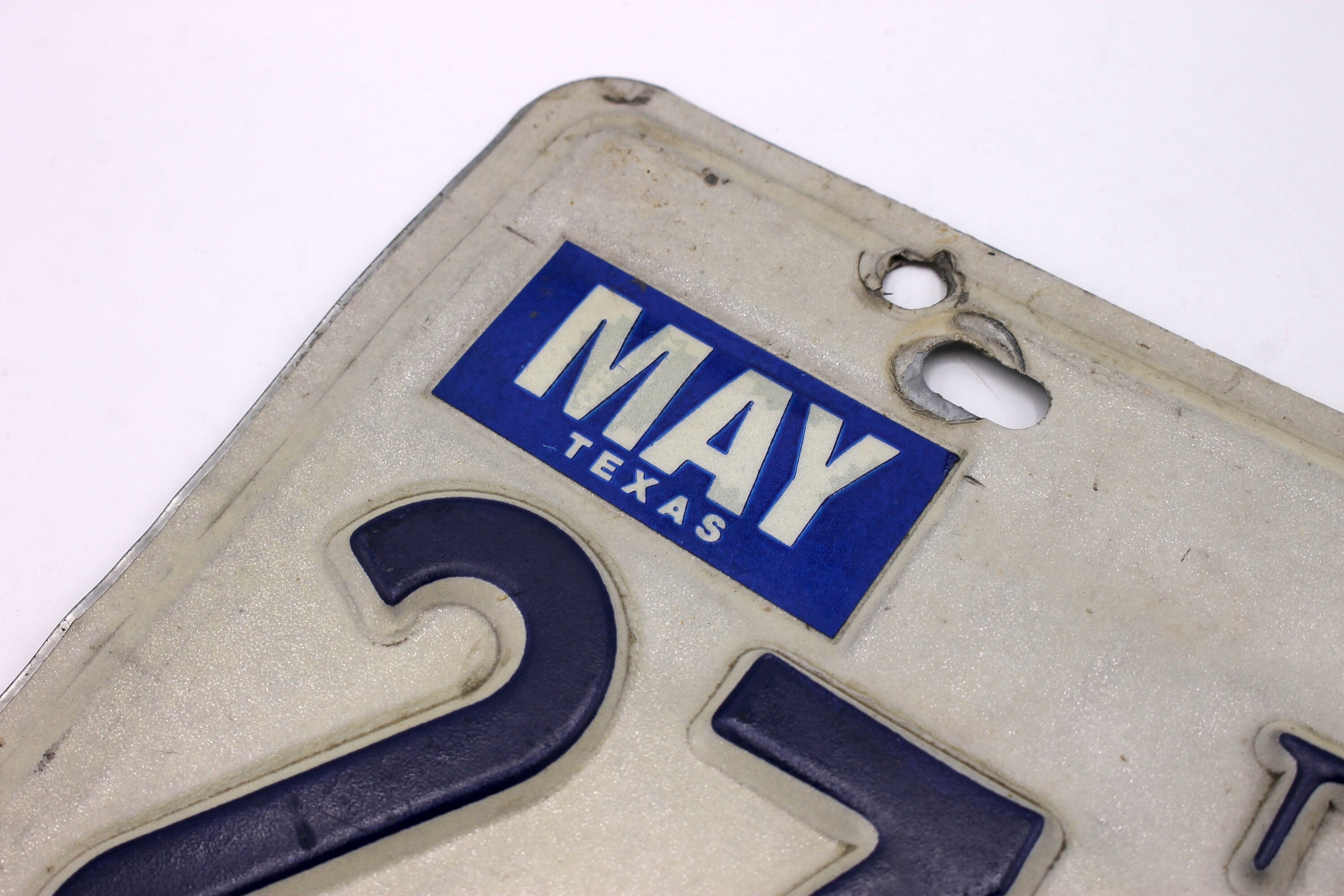 Texas Trailer License Plate Blue on White 1995 Registration - Etsy