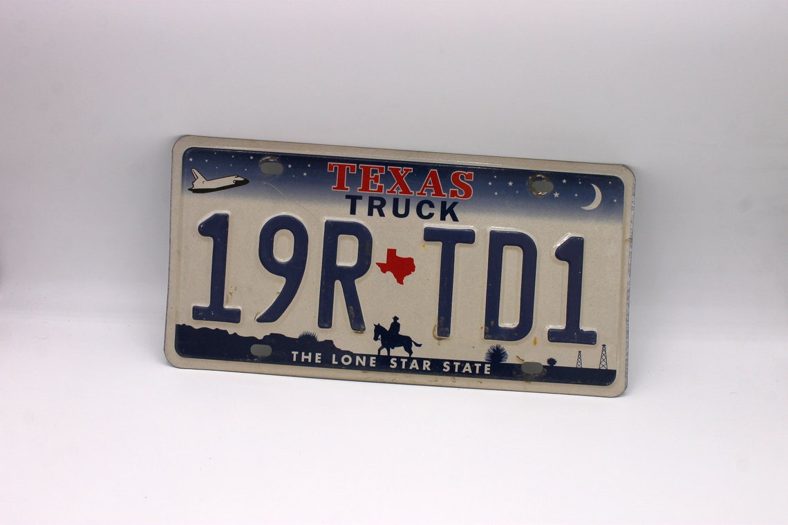Texas Truck License Plate Set Space Shuttle Base - Etsy