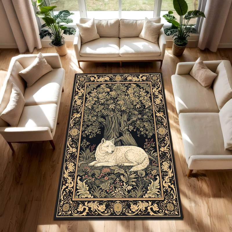 Rubber Wolf Rug - Etsy